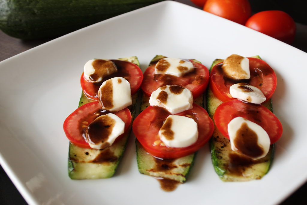 Grilled Zucchini Caprese - Mom is in the Kitchen